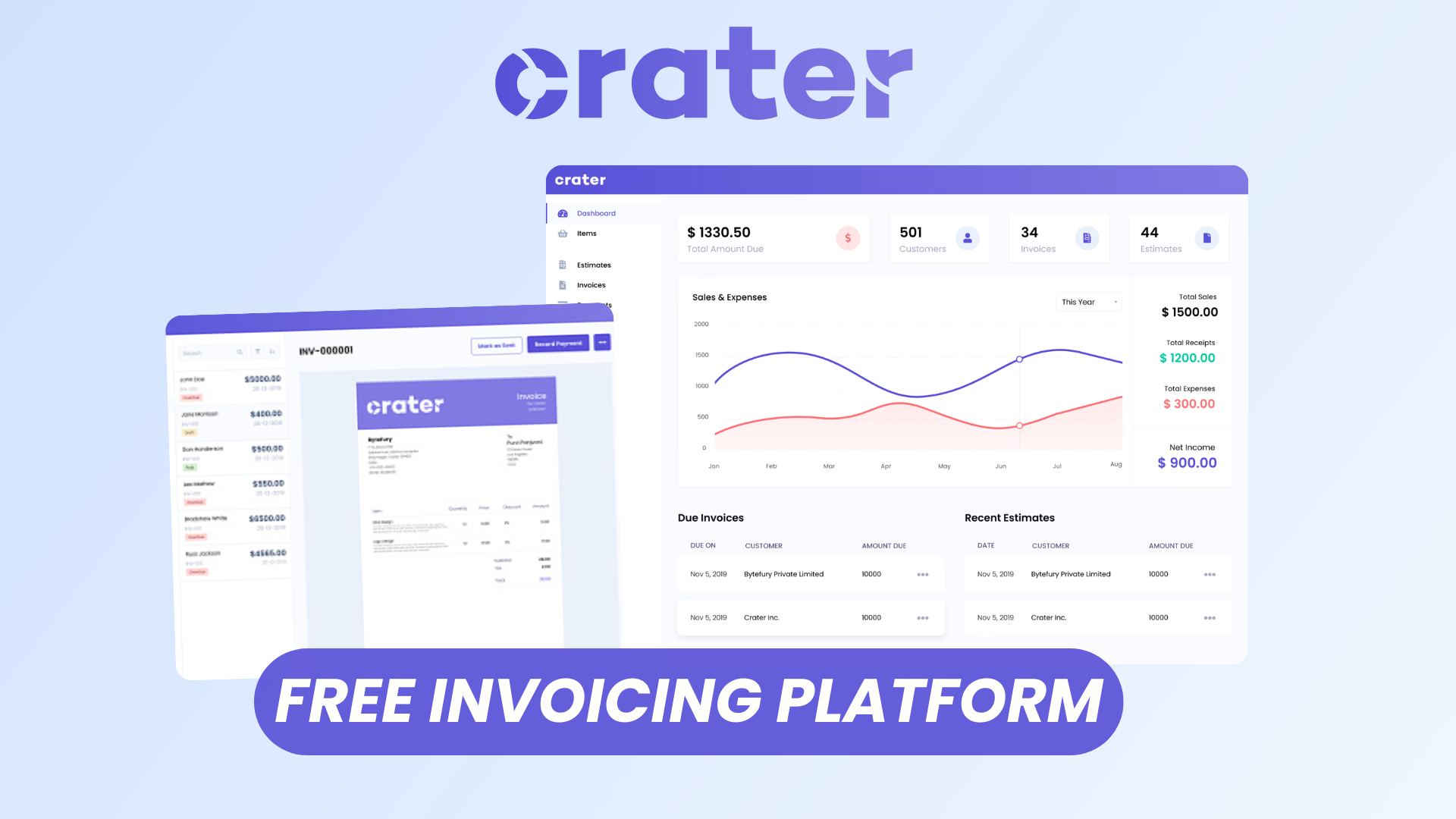 Crater: Free Open-source Billing & Invoicing Platform Crater: Free Open-source Billing & Invoicing Platform
