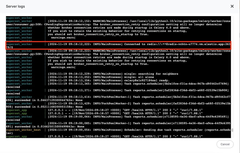 Caching with Redis for Backend in Apache Superset