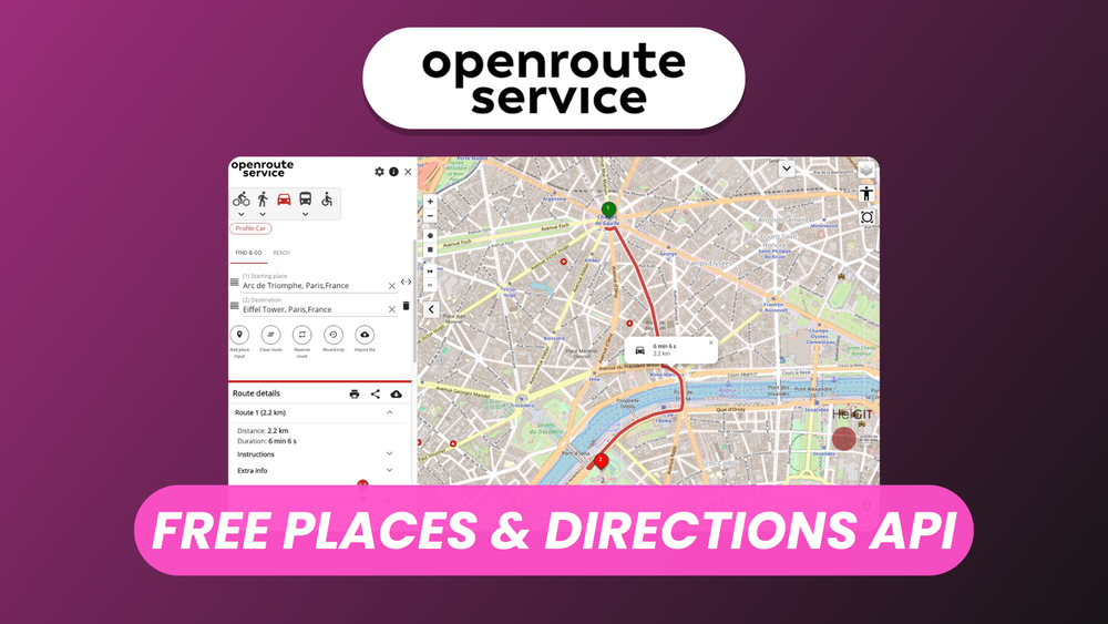 Openrouteservice: Free Open Source Geo-services API